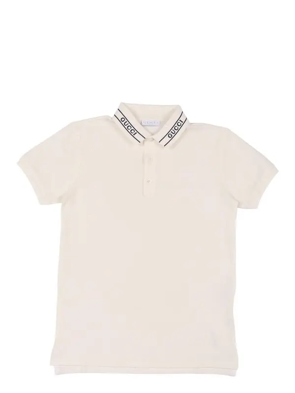 Gucci Polo Stretched Cotton Piquet - White