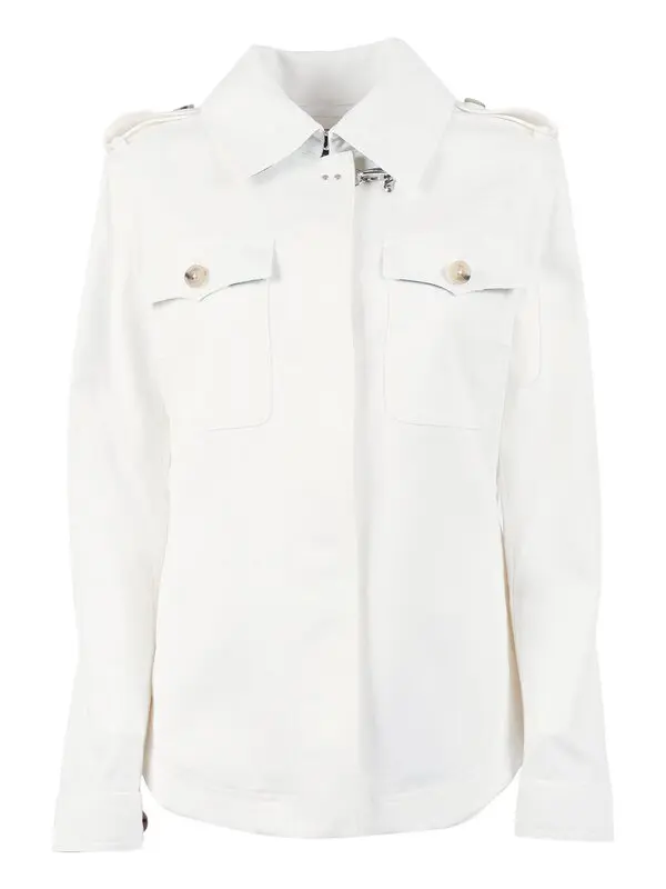 FAY Shirt Jacket With Hook Closure - White