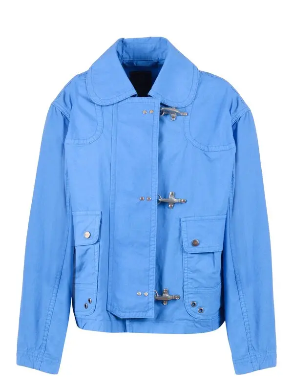 FAY Bomber Jacket With Toggle Fastening - Blue