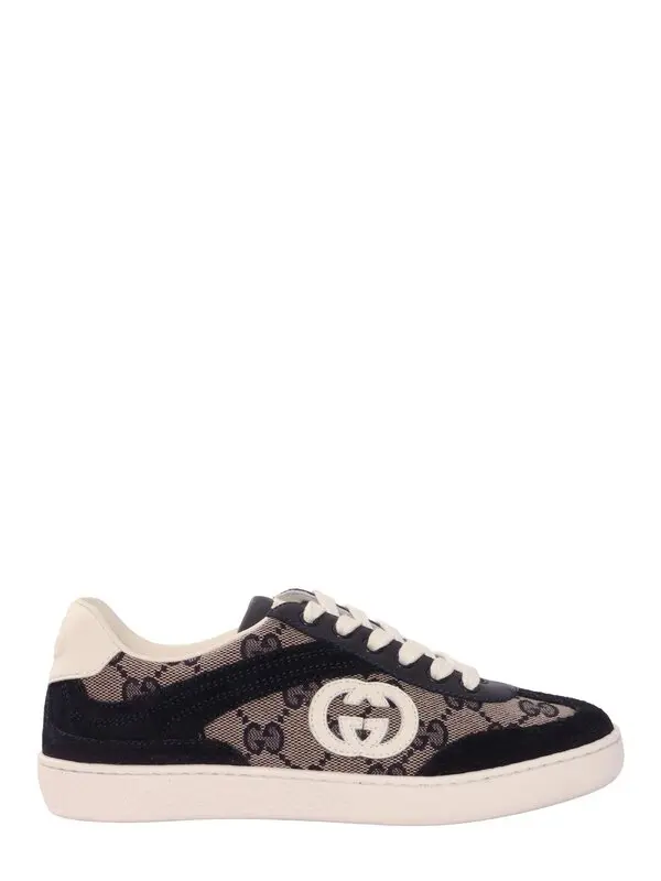 Gucci Leather And Suede Sneakers - Blu