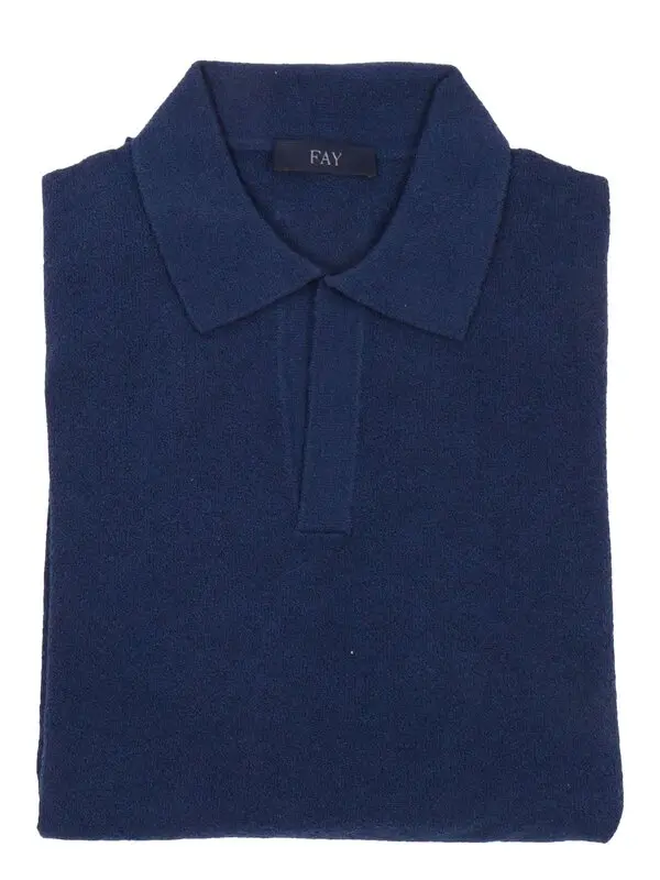 FAY Polo Maglia Spugna F.14 - Blu