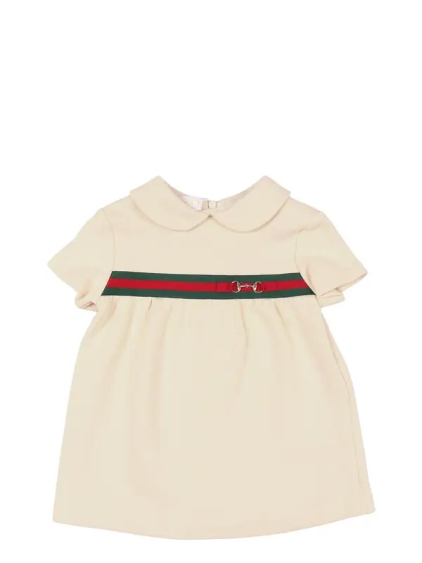 Gucci Felted Cotton Jersey Dress - White