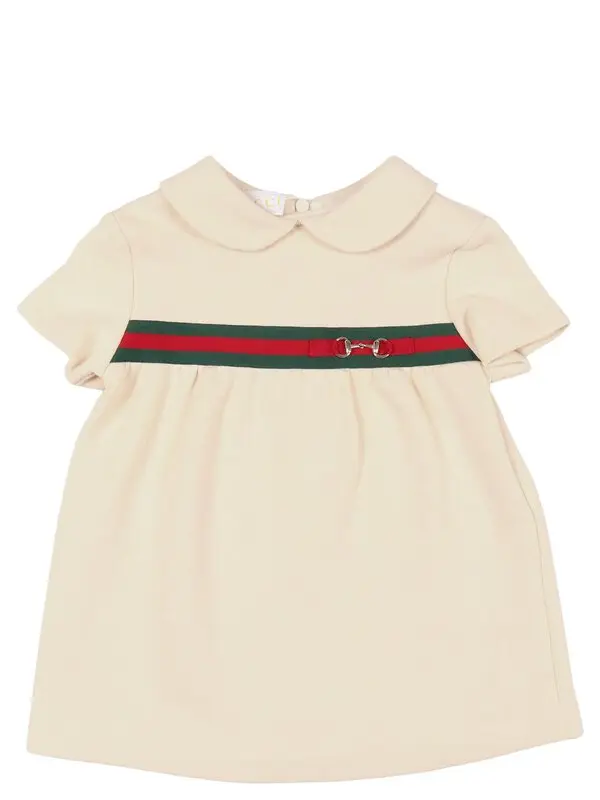Gucci Felted Cotton Jersey Dress - White