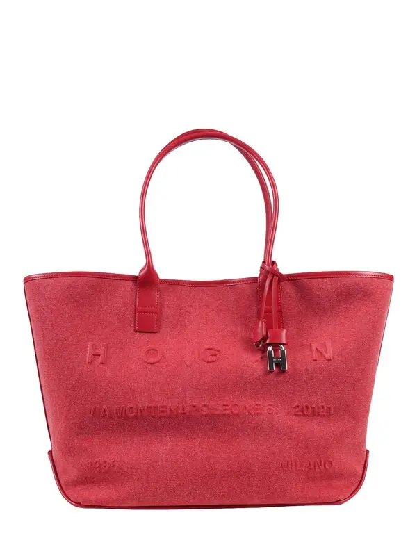 Hogan Tessuto Shopping Bag - Red