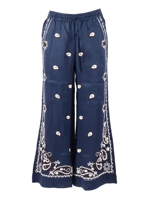 P.a.r.o.s.h Embroidered Trousers - Blu