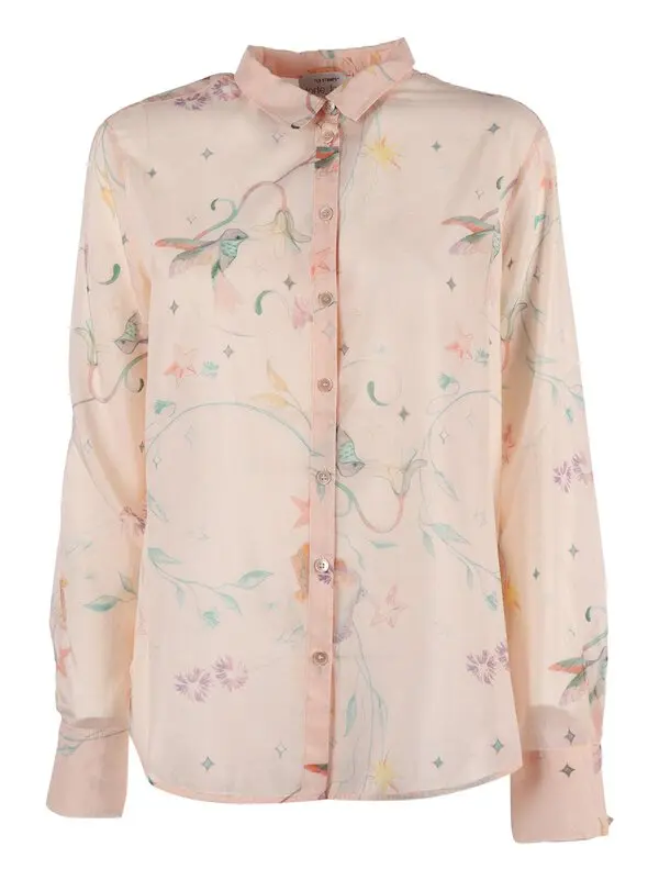 FORTE_FORTE Regular Voile Stampa 'deliverance' Shirt - Red