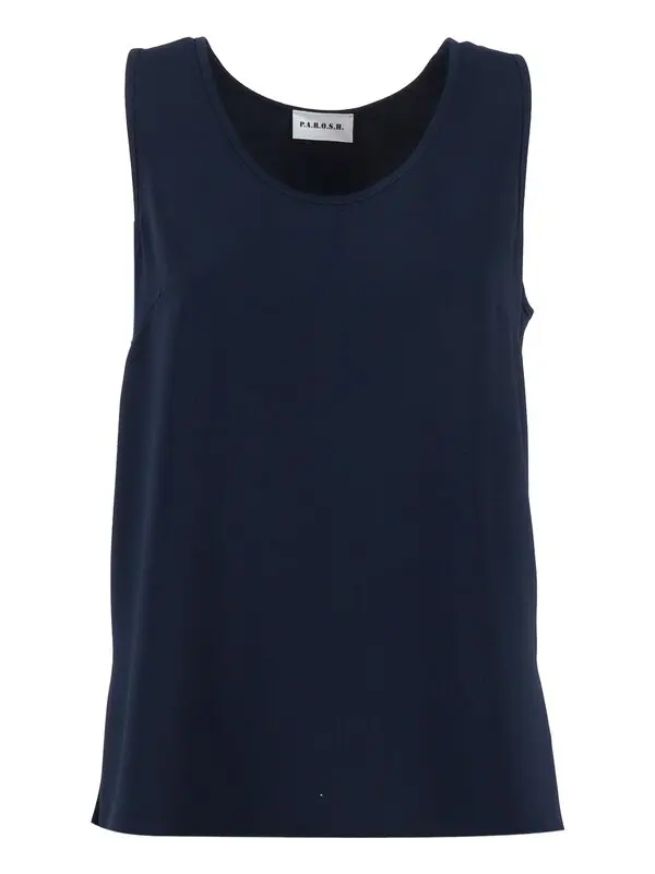 P.a.r.o.s.h S/maniche Blouse - Blu