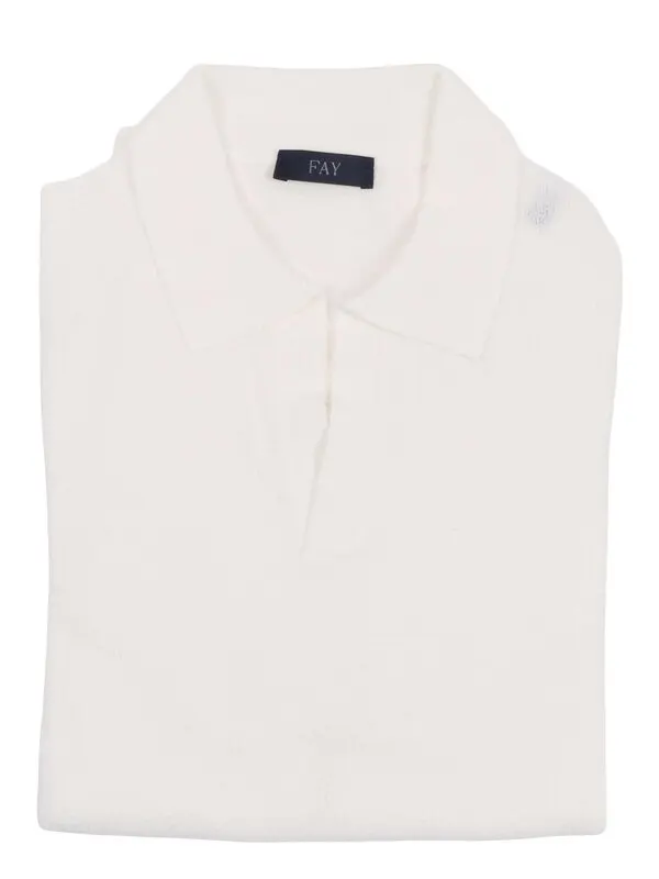 FAY Polo Maglia Spugna F.14 - White
