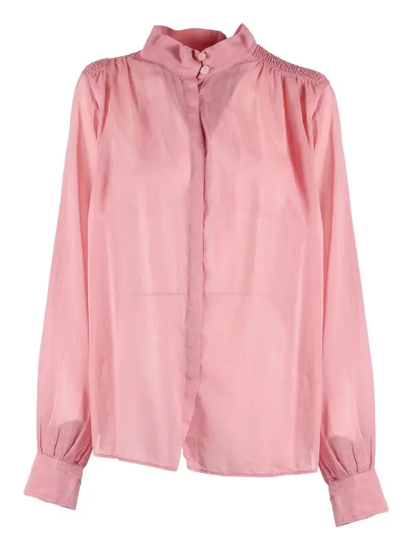 FORTE_FORTE Bow Tie Voile Blouse - Red