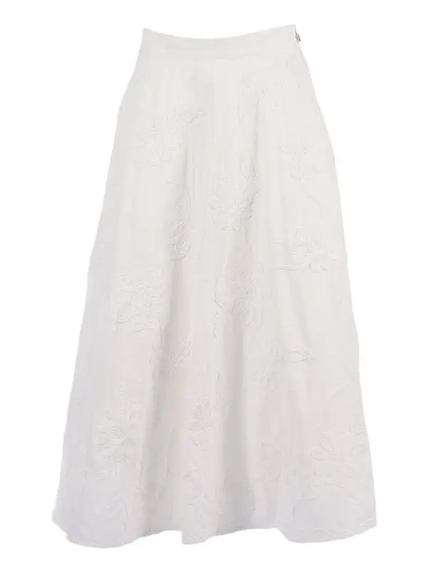 ROTATE BY BIRGER CHRISTENSEN Floral Maxi Skirt - White