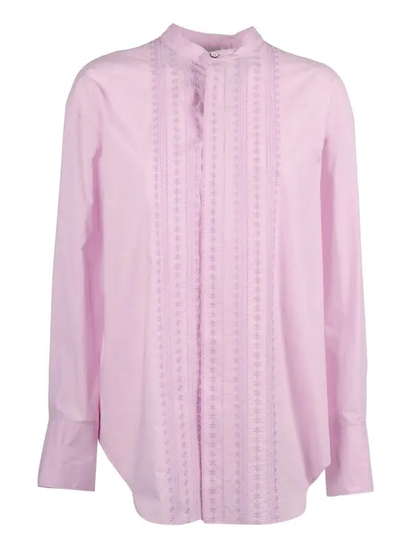 FORTE_FORTE Poplin 'les Fleurs' Shirt - Red