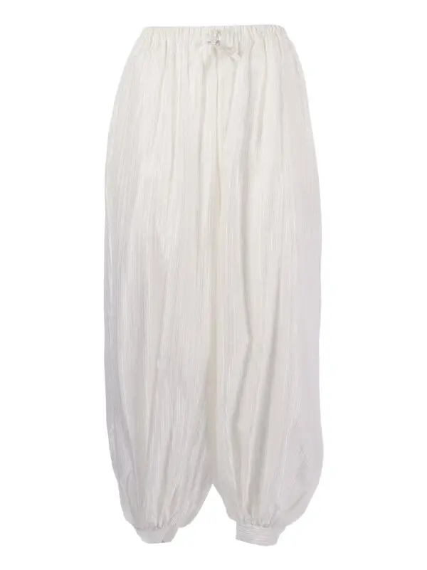 ROTATE BY BIRGER CHRISTENSEN Striped Balloon Pants - White
