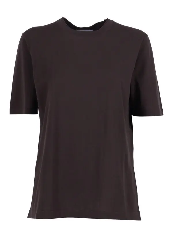 KANGRA M-manica Rasato Calato Top - Red