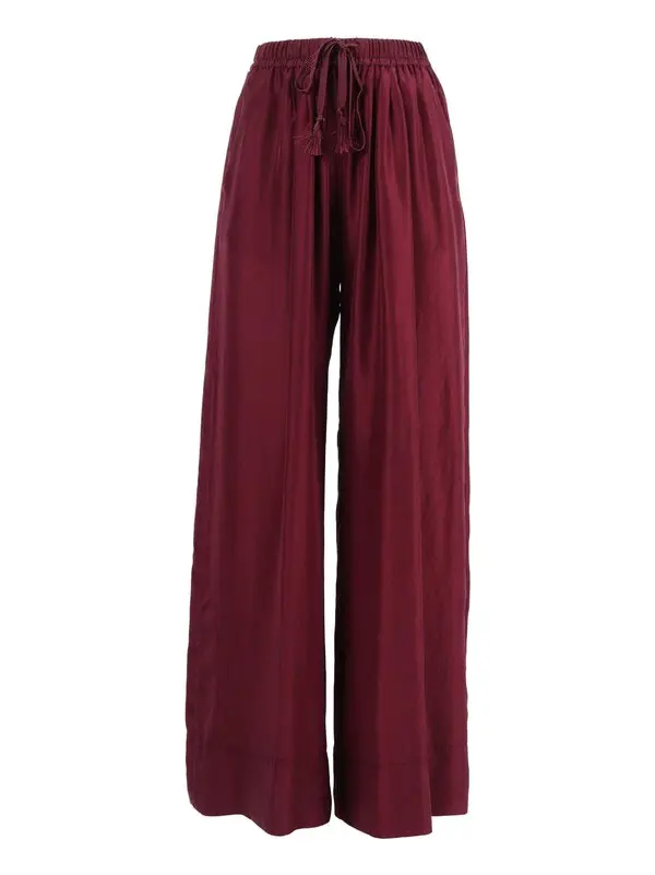 FORTE_FORTE Coulisse Habotai Seta Pant - Red