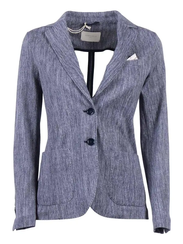 CIRCOLO 1901 Slim Fit Printed Jacket - Blu