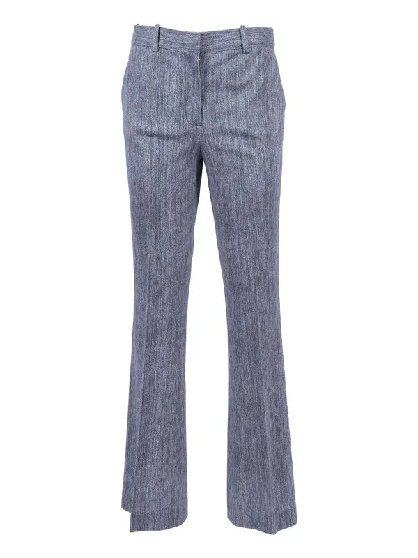 CIRCOLO 1901 Printed Flared Trousers - Blu