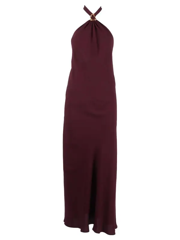 FORTE_FORTE Abito Chic Elemento Scultura Crepe Marocaine - Red
