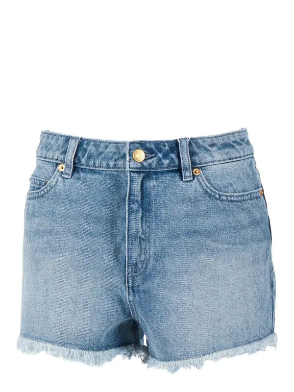 Michael Kors Flat Front Gingham Shorts - Blu