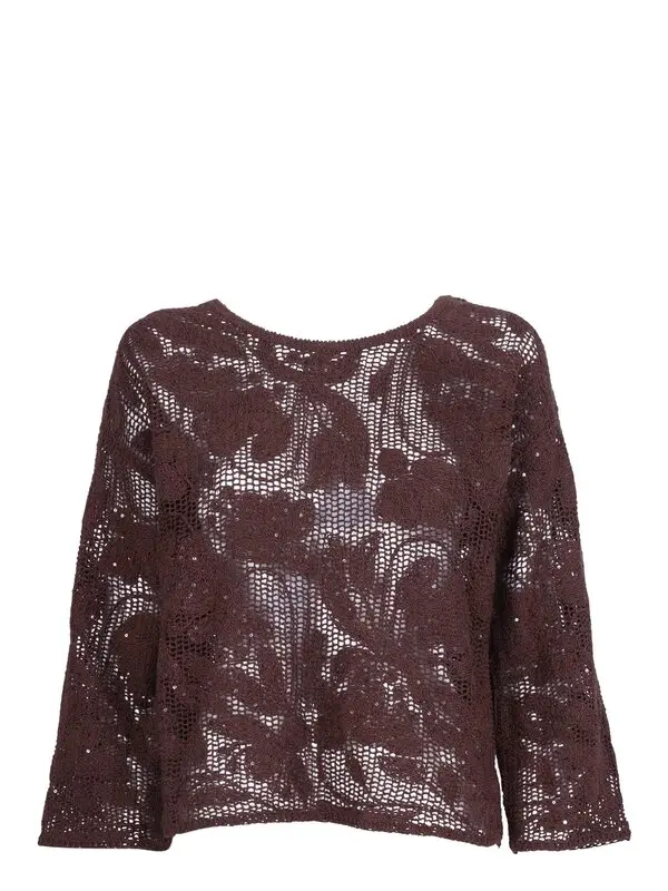 KANGRA Cornely Embroidered And Sequined Top - Red