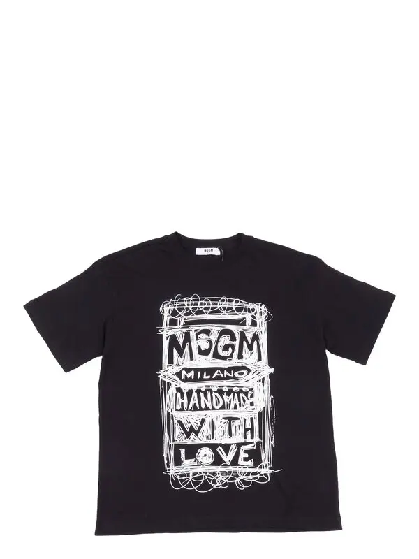 MSGM Washed Over Jersey T-shirt - Red