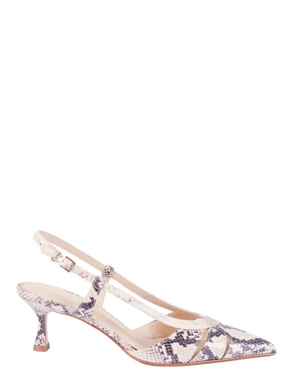 SERGIO LEVANTESI Edda6 Pitone Sabbia Slingbacks - Other