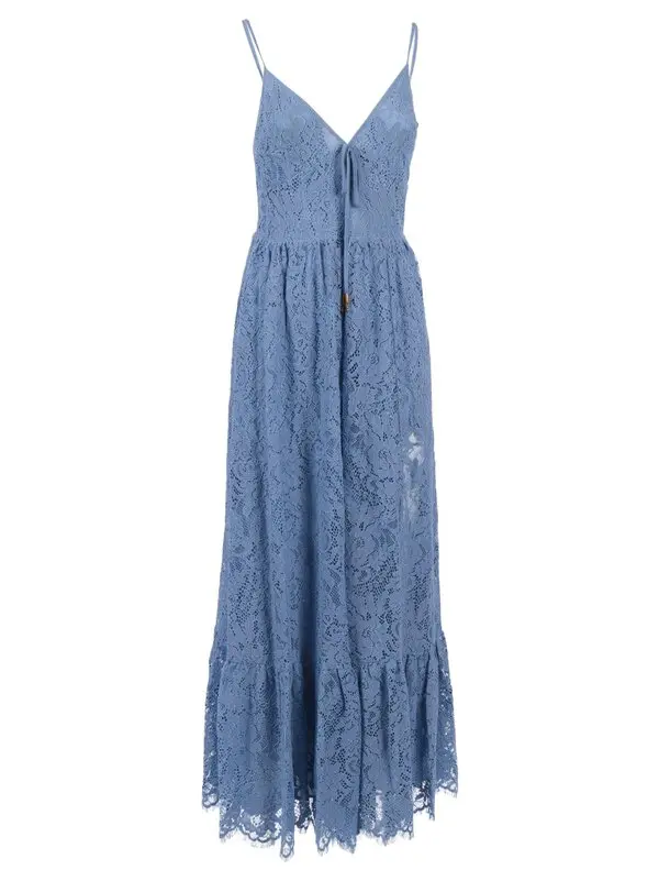 Michael Kors Corded Lace Maxi Dress - Blue