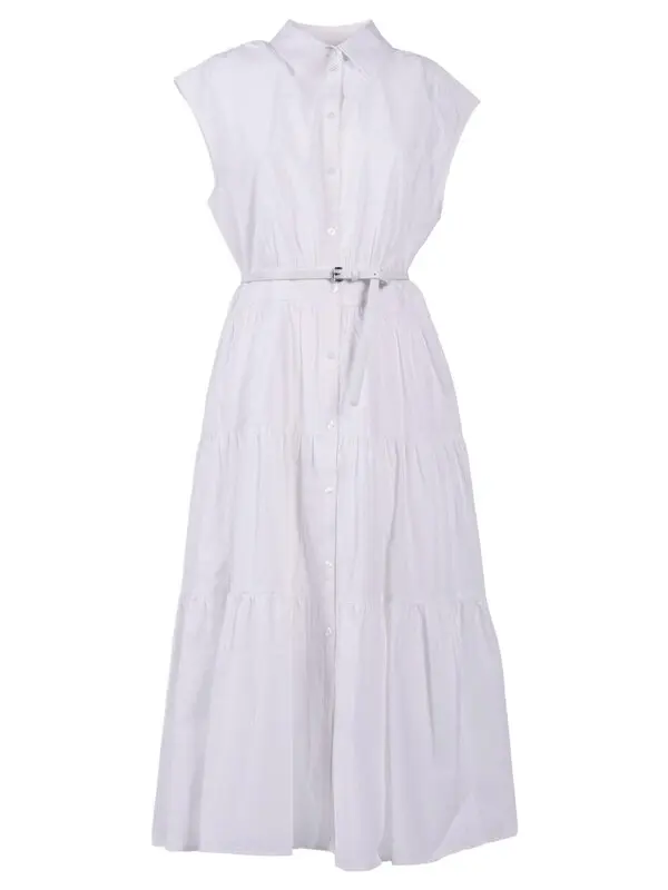 Michael Kors Poplin Midi Shirt Dress - White