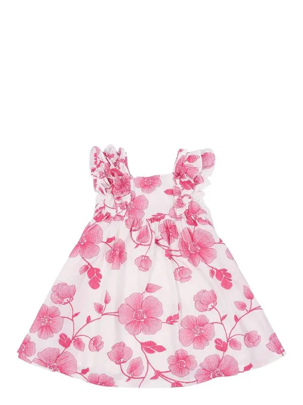 TARTINE & CHOCOLAT Floral Print Dress With Ruffle Sleeves - Red