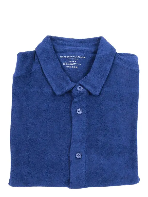 Majestic Filatures Moon" Short Sleeve Shirt - Blu