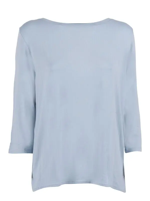 Majestic Filatures Boatneck 3/4 Sleeve T-shirt - Blue