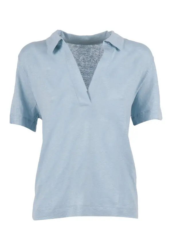Majestic Filatures Short Sleeve Polo - Blue