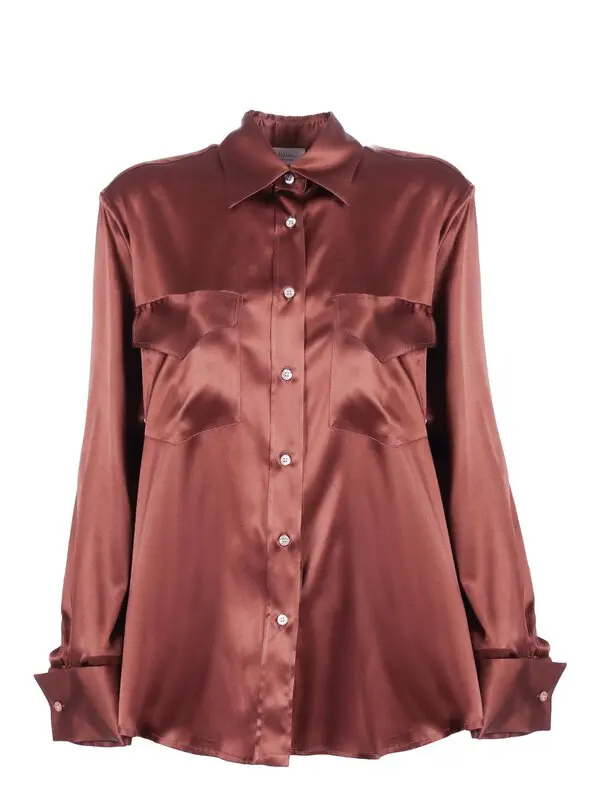 MAZZARELLI CAMICIE Silk Shirt - Red