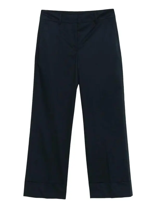 Incotex Arlys Wide-leg Cuffed Trousers - Blue