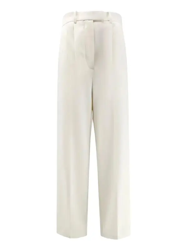 Givenchy Double-pleated Wool And Mohair Trousers - White
