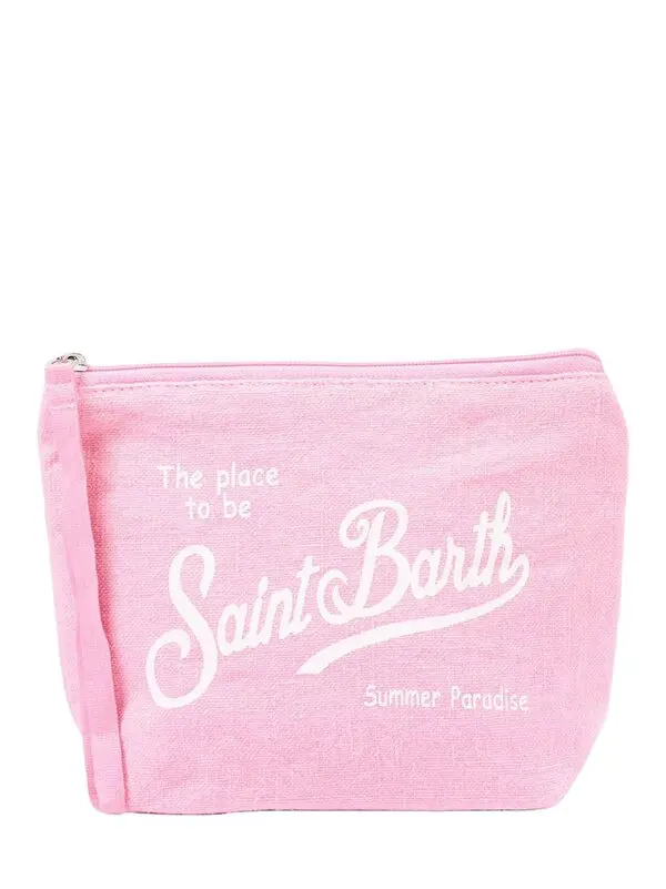 MC2 SAINT BARTH Linen Pouch - Pink & Purple