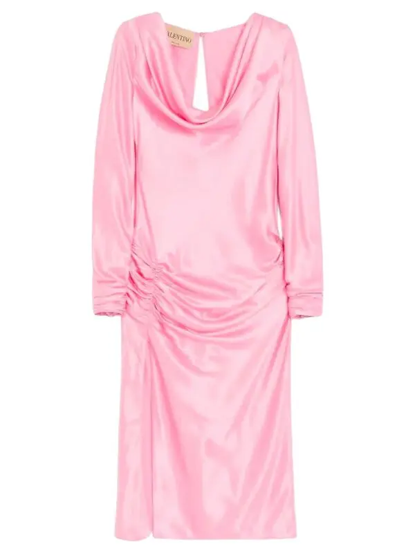 Valentino Garavani Crepe Satin Dress - Pink & Purple