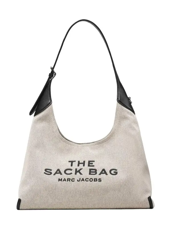 Marc Jacobs The Leather-trim Canvas Belted Sack Bag - Nude & Neutrals
