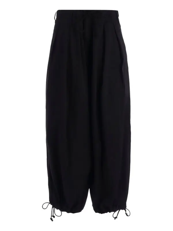 Yohji Yamamoto Twill 3 Tucks Pants - Black