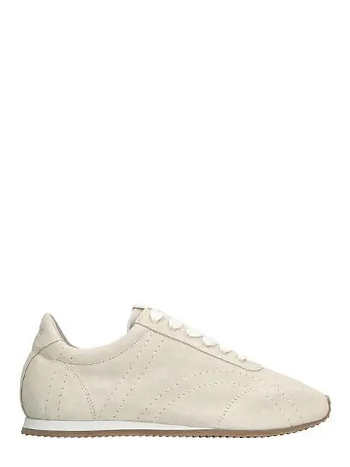 TOTEME Flex Suede Trainers - Winter Wht