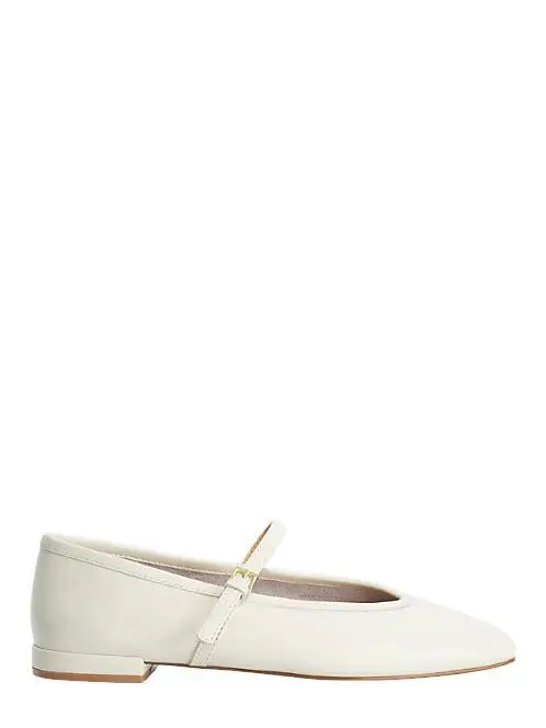DUNE Leather Mary Jane Shoes - Ecru Leather