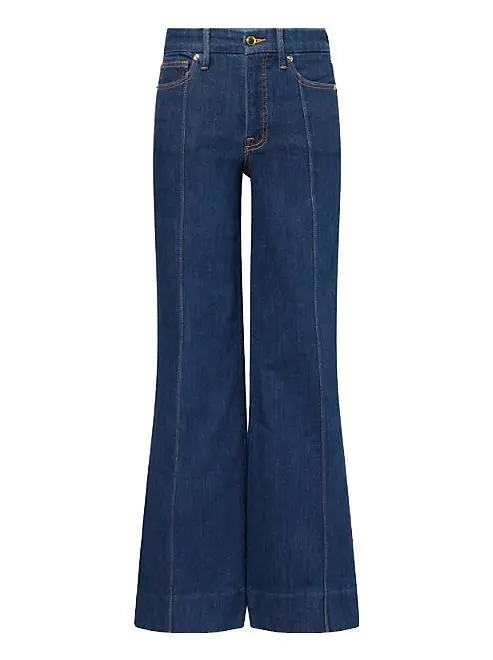 Good American Good Waist Palazzo Stretch-denim Jeans - Indigo1169