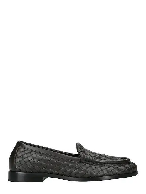 Bottega Veneta Intrecciato Leather Loafers - Dark Brown