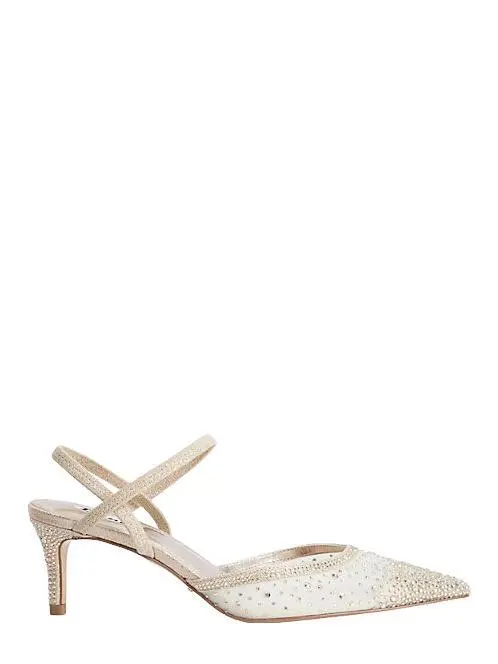 DUNE Rhinestone-embellished Mesh Courts - Gold Synthetic