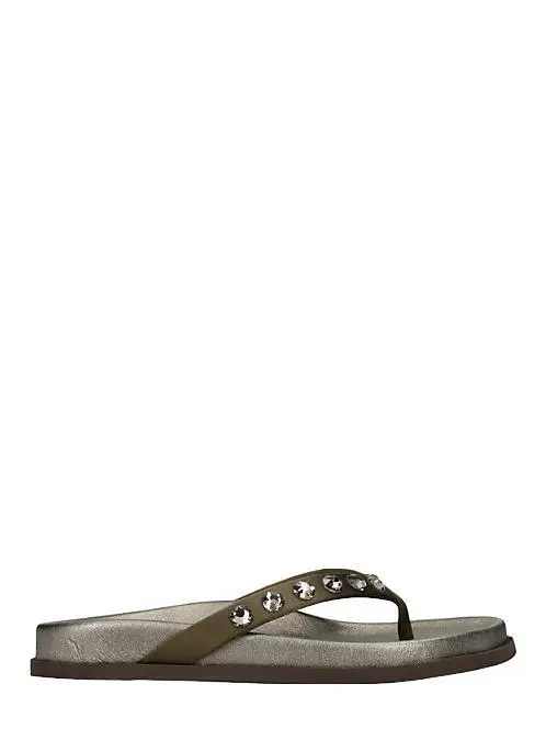 PEDRO GARCIA Devika Satin Sandals - Khaki