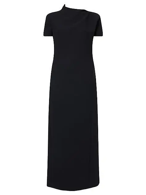 Khaite Iryl Open-back Crepe Midi Dress - Black