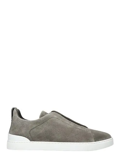 Zegna Triple Stitch™ Suede Trainers - Gunmetal
