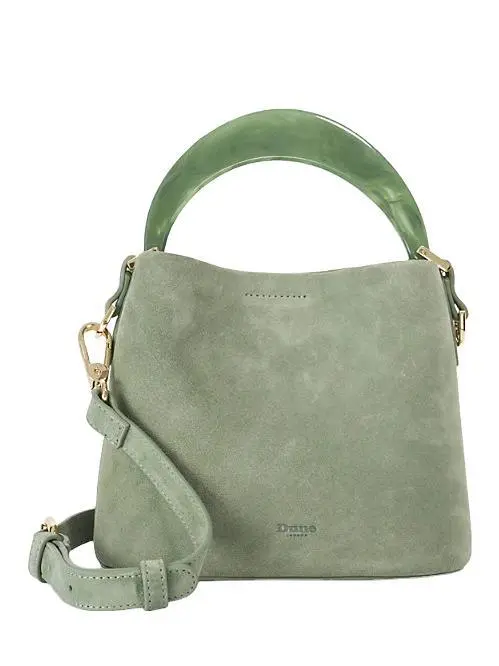 DUNE Dharla Top-handle Suede Handbag - Sage Suede