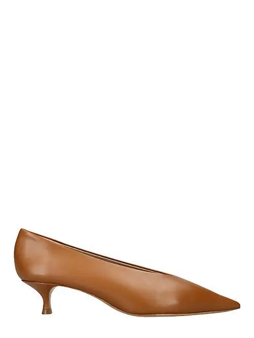 Le Monde Beryl Babouche Leather Pumps - Camel