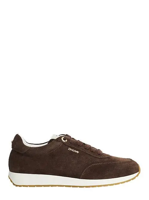 DUNE Ettah Suede Trainers - Brown Suede