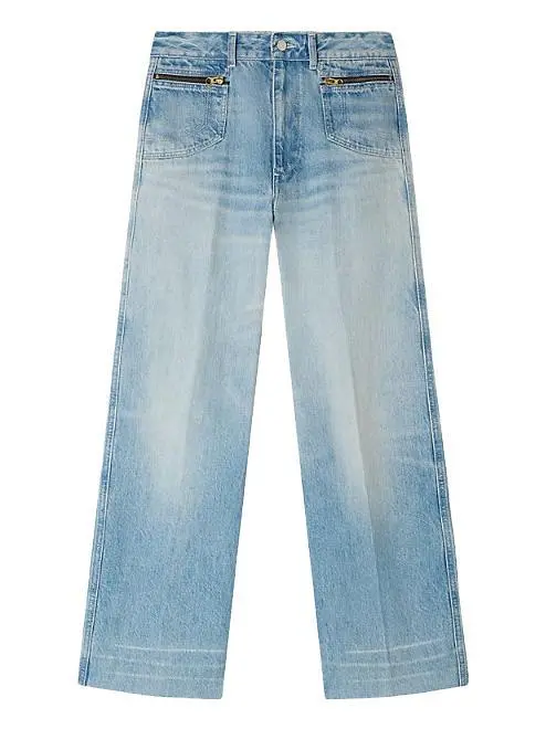 Sandro High-rise Straight-leg Jeans - Blue Jean